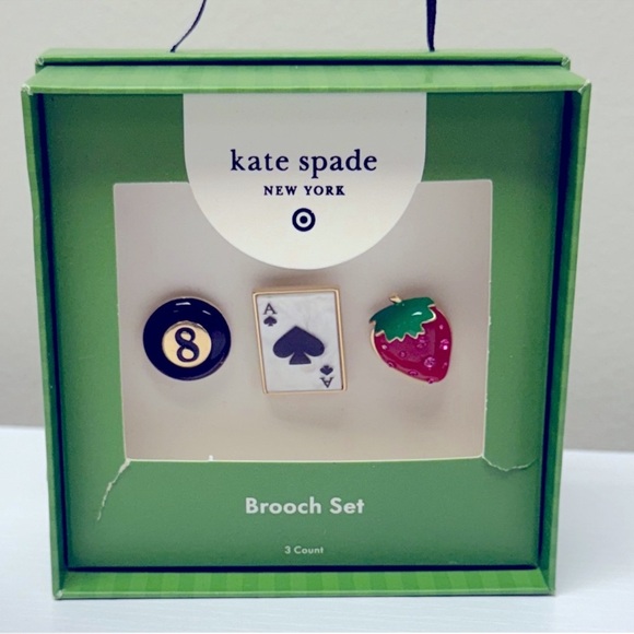kate spade | Jewelry | Nib Kate Spade X Target 3pack Novelty Pin Set ...